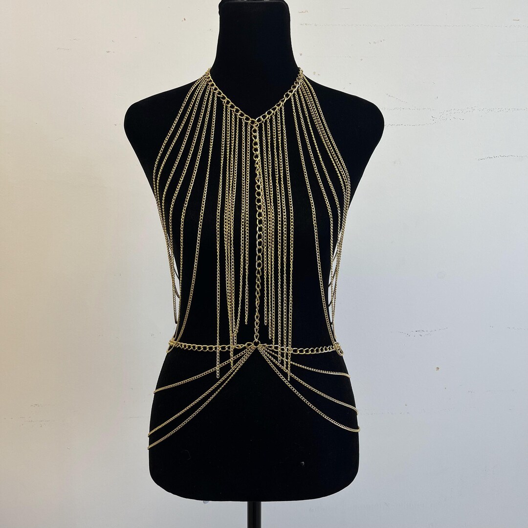 Sexy Body Chain/chain Bra Top - Etsy
