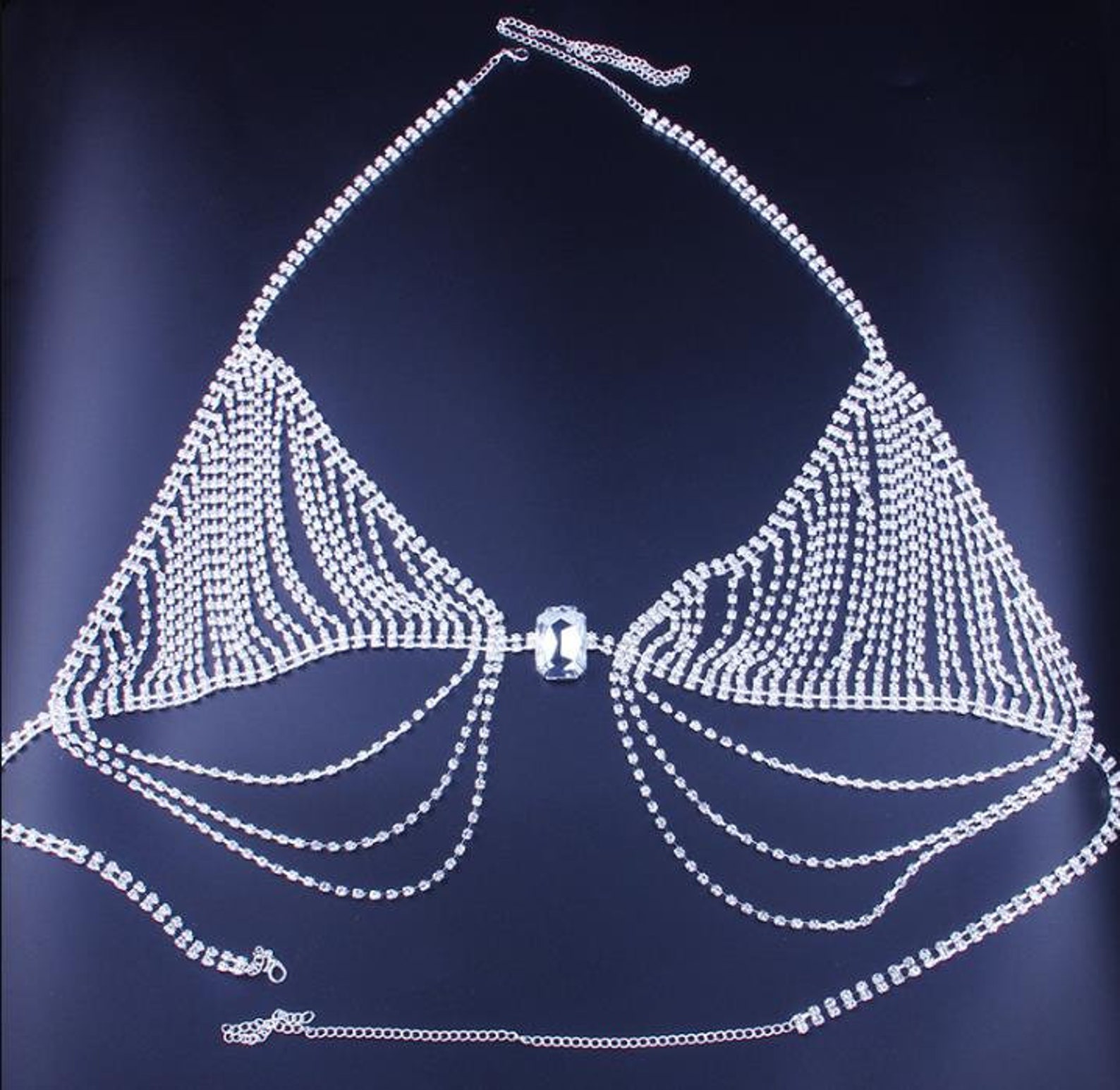 Sexy Rhinestone Bikini Set Crystal Body Chain Jewelry Sexy - Etsy