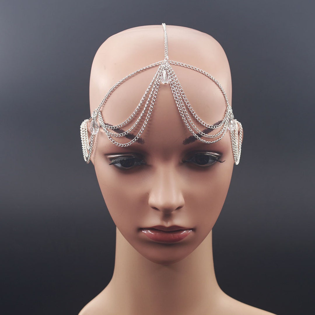 Metal Tassel Head Chain Headgear Body Chain Hair Accessory - Etsy