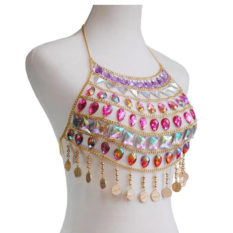 Body Chain Coin Tassel Body Chain Body Chain Gem Body - Etsy