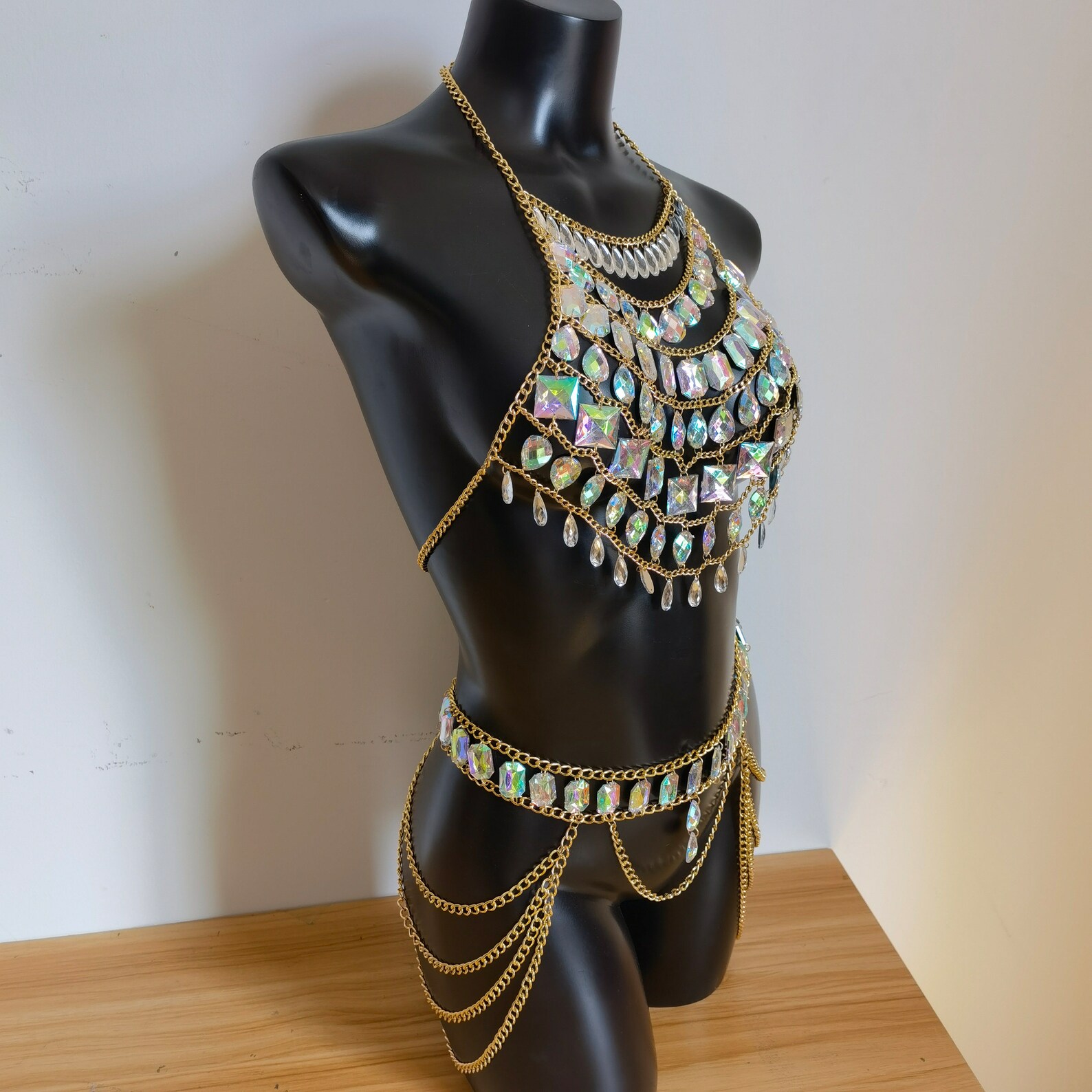 Fashion Water Drop Acrylic Bikini Chain Skirt Body Chain - Etsy