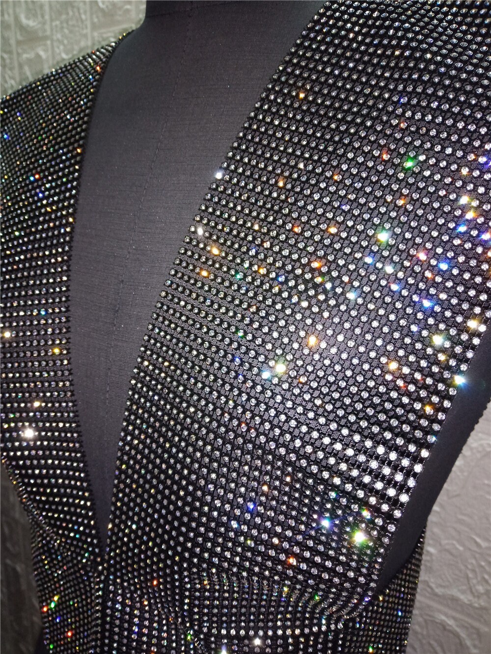 Sexy Deep V Ultra Flash Rhinestone Vest Sexy Carnival - Etsy