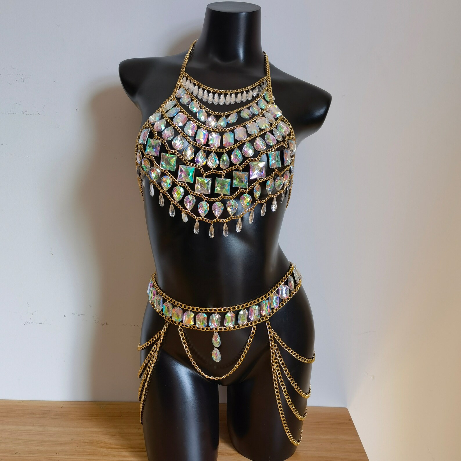 Fashion Water Drop Acrylic Bikini Chain Skirt Body Chain - Etsy