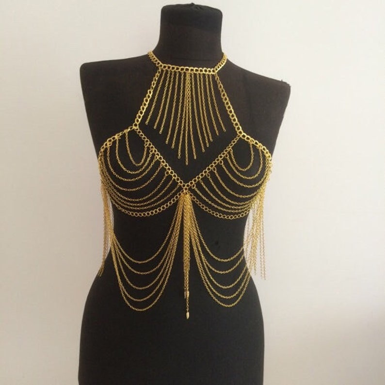 Body Chain Body Jewelry Gold Body Chain Body Necklace - Etsy