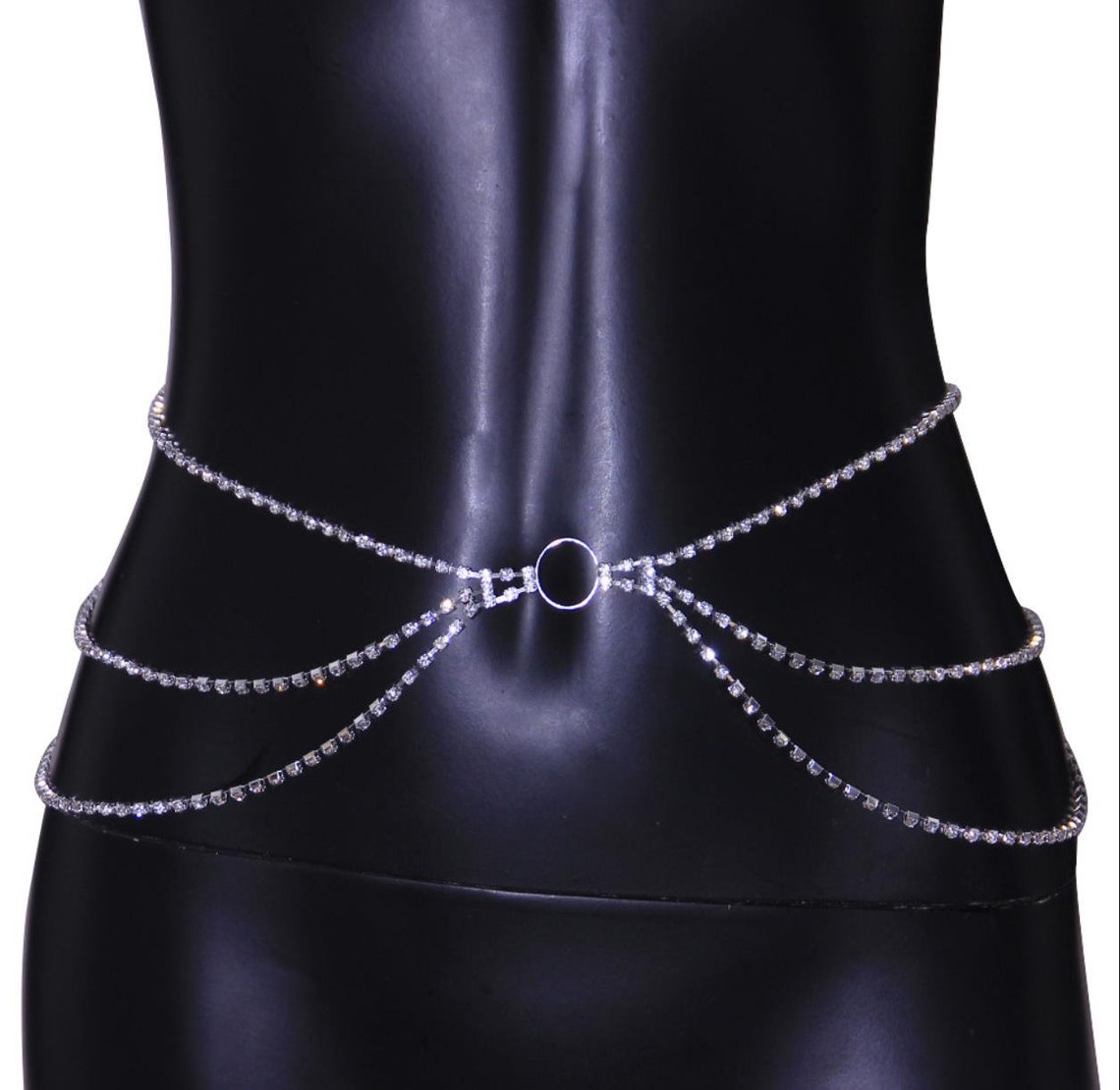 Sexy Waist Chain Rhinestone Waist Chain Body Jewelry Etsy
