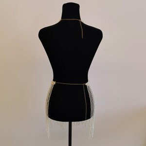 Handmade Pearl Backless Dress/pearl Dress/pearl Body Chain - Etsy Australia