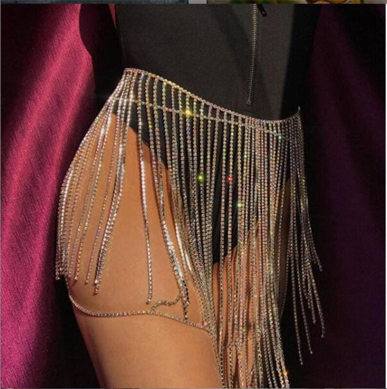 Sexy Body Chain Waist Chain Showgirl Dress Up Dance Skirt Etsy