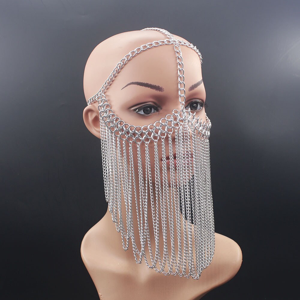 Metal tassel head chain headgear body chain hair accessory | Etsy