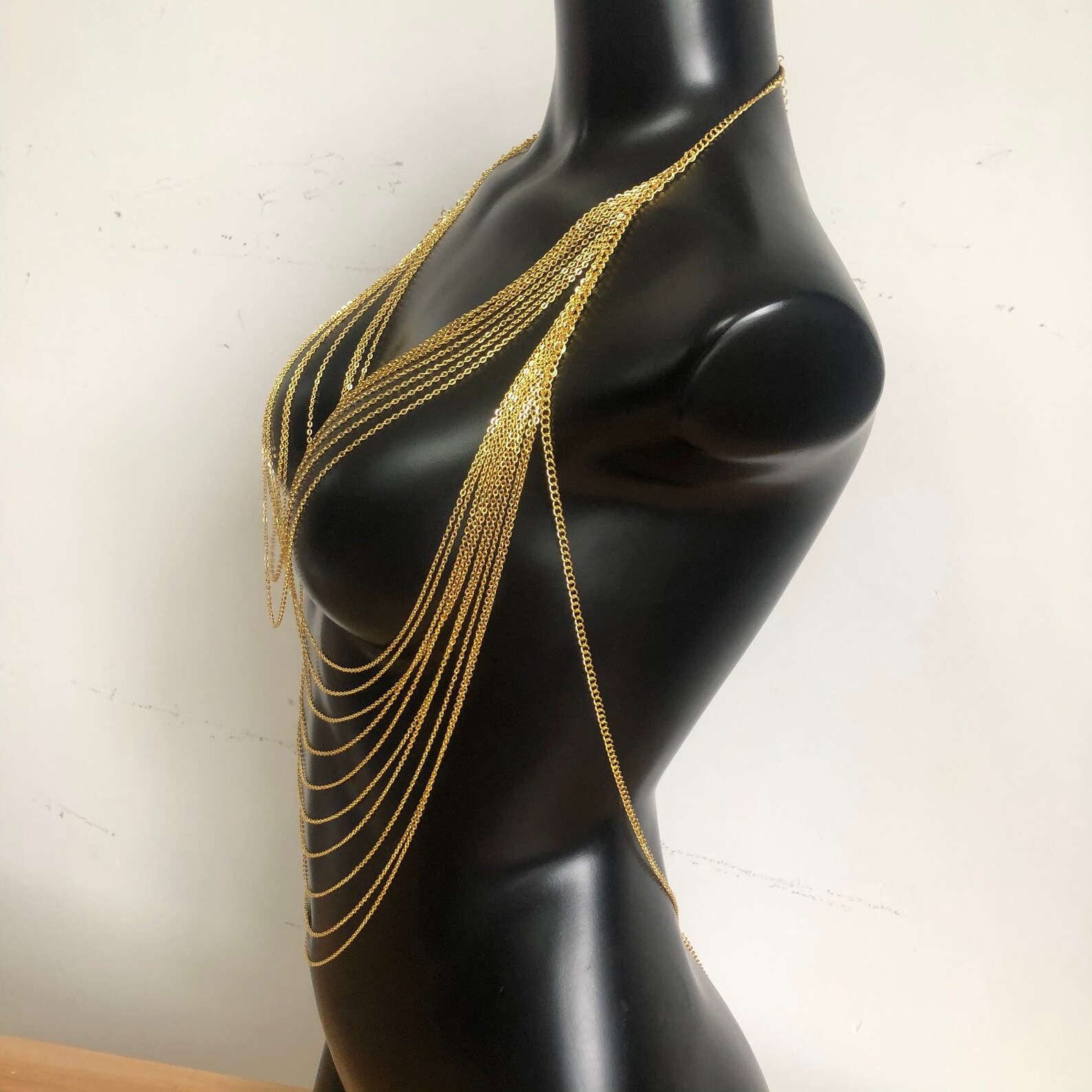Bra Chain/ Bra Body Chain Vest//gold Bra Chain/body Chain/body - Etsy