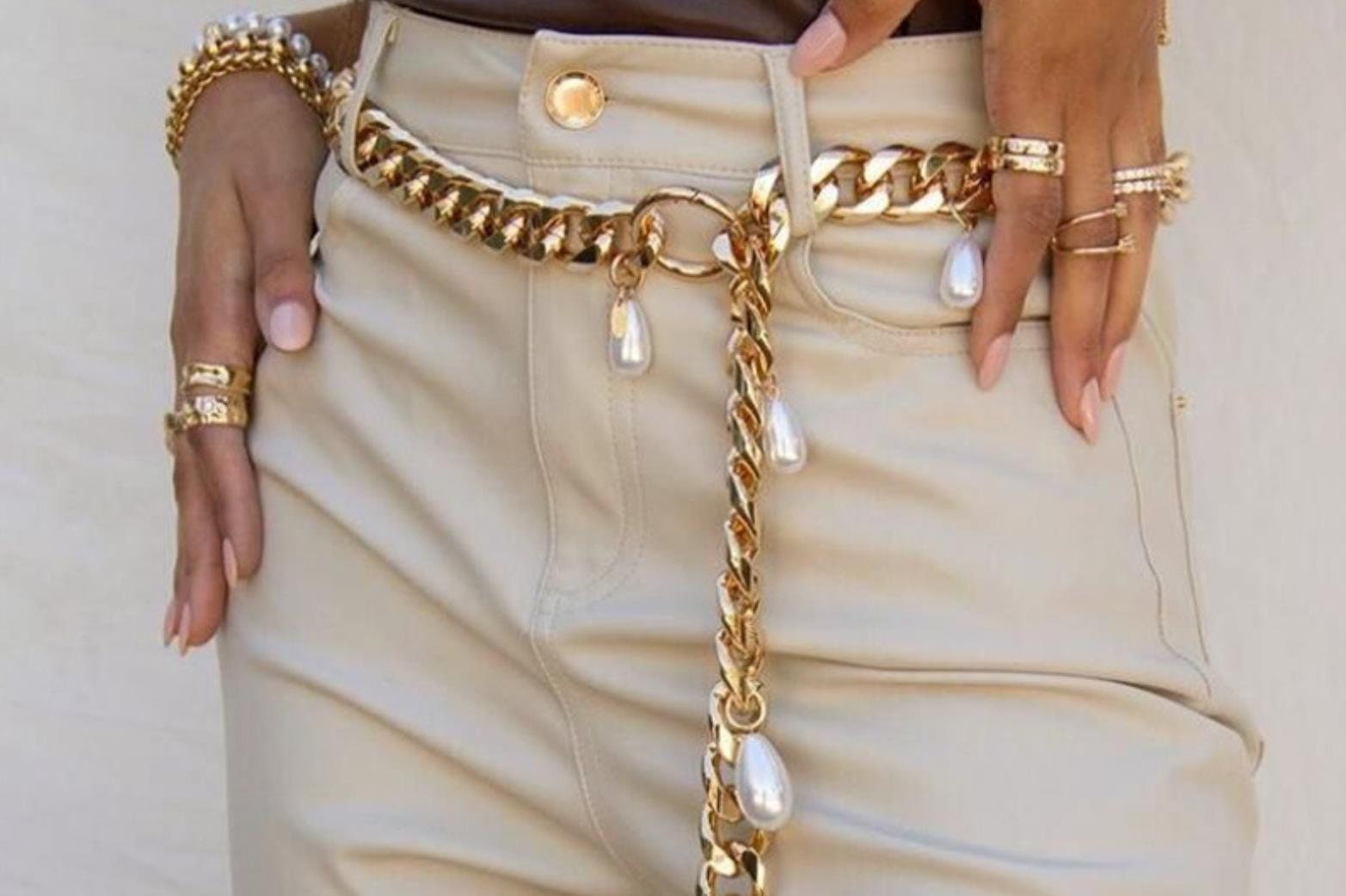 Women's Body Chain Jewelry Waist Chain Pearl Waist Chain | Etsy