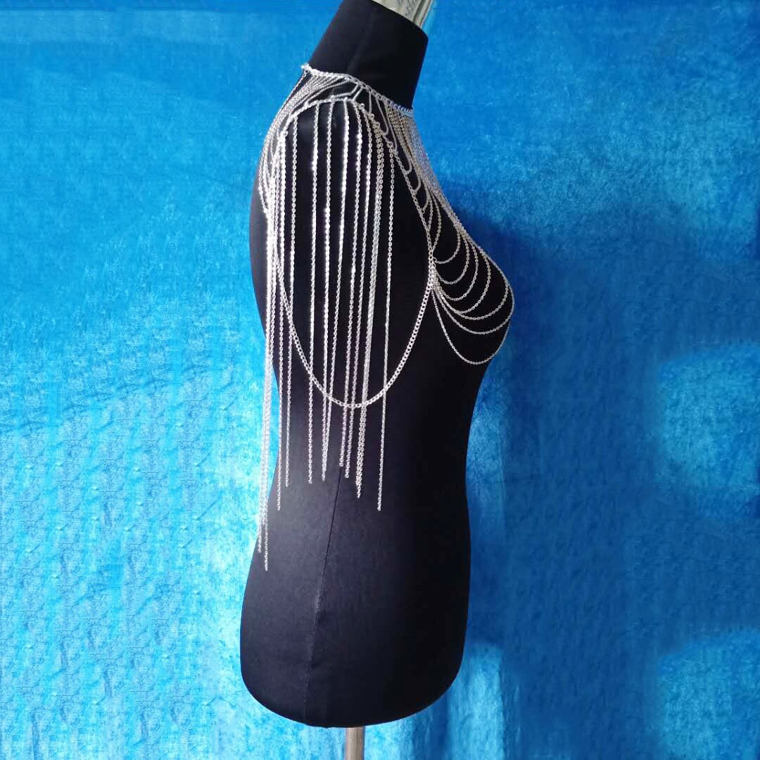 Gold Shoulder Chain Shoulder Necklace Body Chain Tassel | Etsy