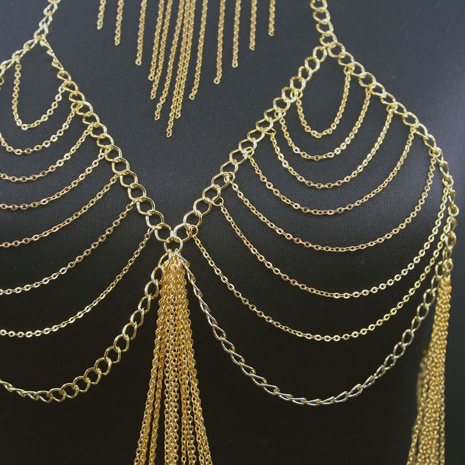Body Chain Body Jewelry Gold Body Chain Body Necklace - Etsy