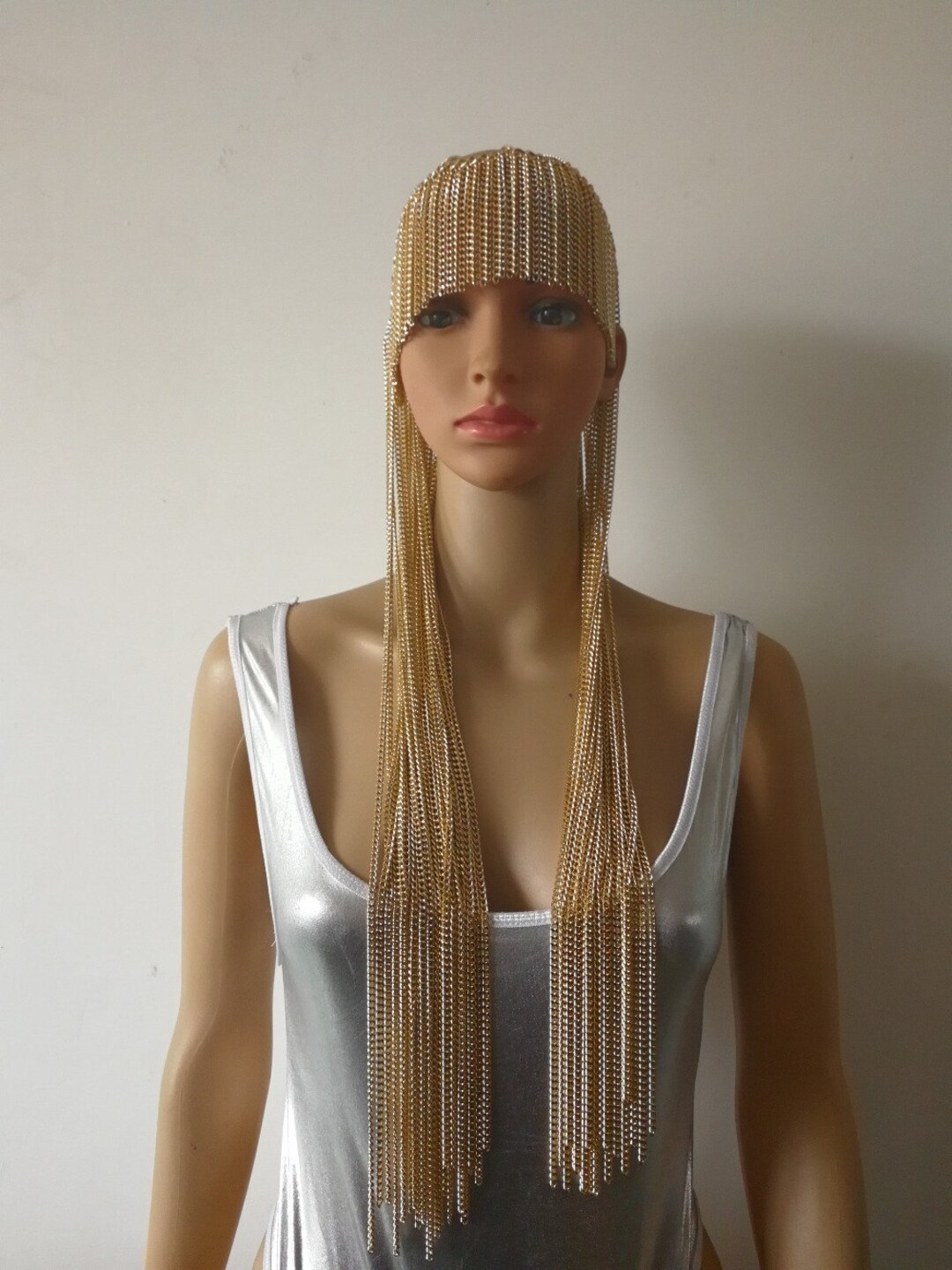 Long Tassel Burning Face Chain, Tiara, Holiday Jewelry, Greek Goddess ...