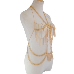 Gold Body Chain Body Jewelry Chain BraChain Bottom Chain | Etsy