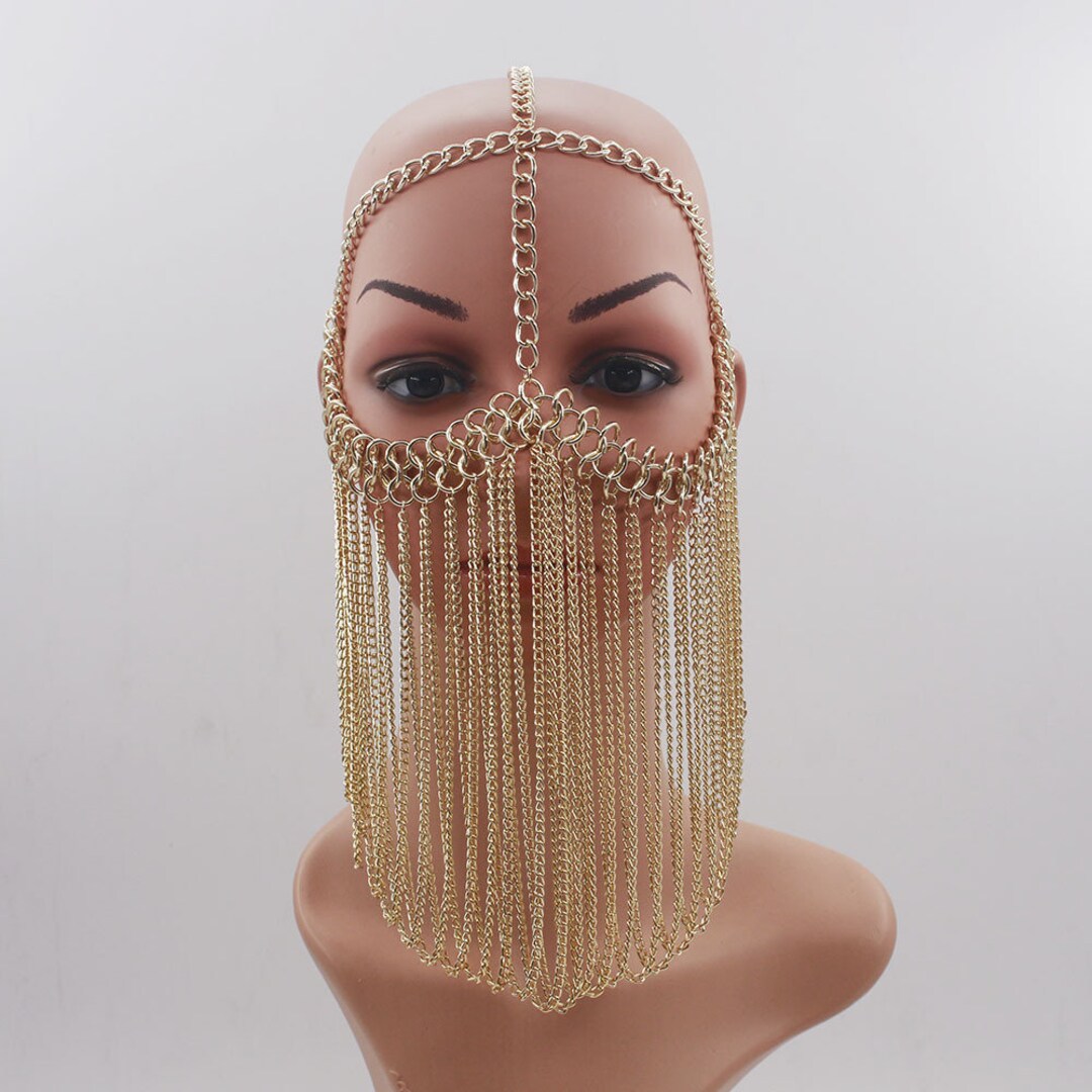 Metal Tassel Head Chain Headgear, Body Chain, Hair Accessory, Headgear ...