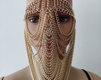 Gold Face Chain - Etsy