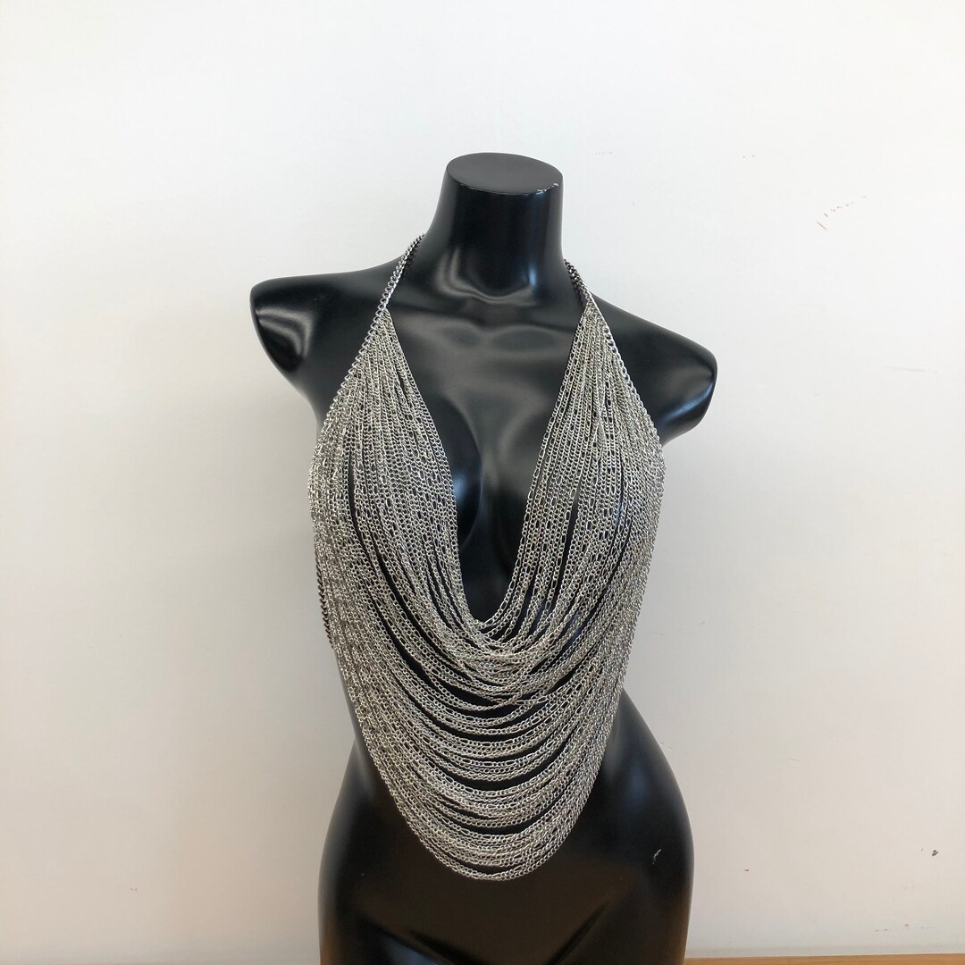 Bra Chain/ Bra Body Chain Vest//gold Bra Chain/body Chain/body Jewelry ...