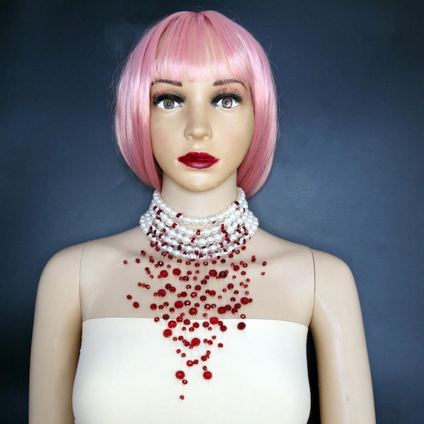 Blood Pearl Necklace - Etsy
