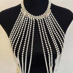 Handmade Pearl Backless Dress/pearl Dress/pearl Body Chain - Etsy Australia