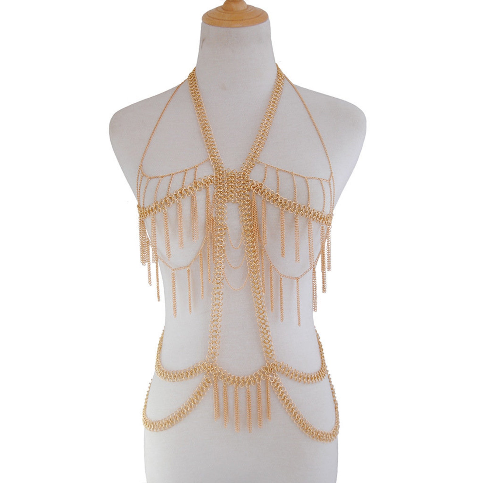 Gold Body Chain Body Jewelry Chain BraChain Bottom Chain | Etsy