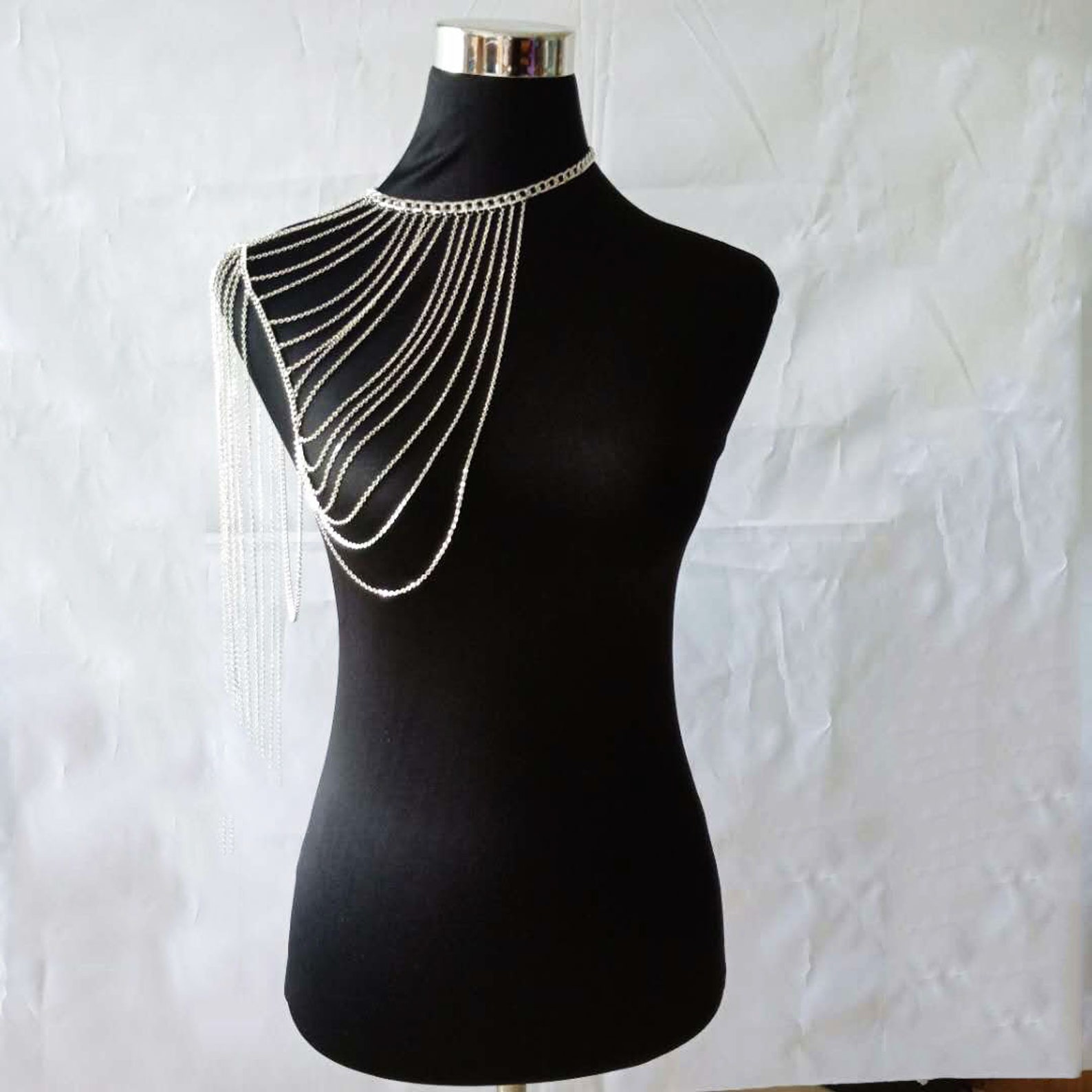 Gold Shoulder Chain Shoulder Necklace Body Chain Tassel | Etsy