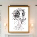 Coloured Model Line Art Print | Line Art Print | Abstract Line Art ...