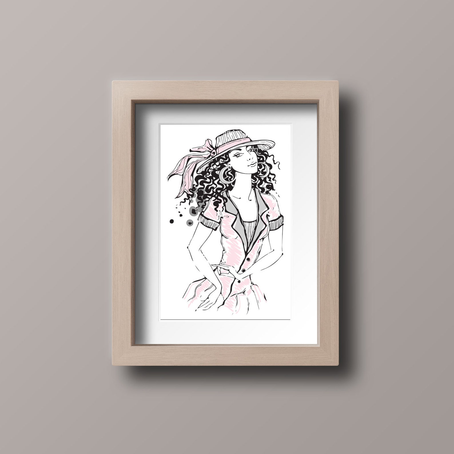 Coloured Model Line Art Print Line Art Print Abstract Line | Etsy