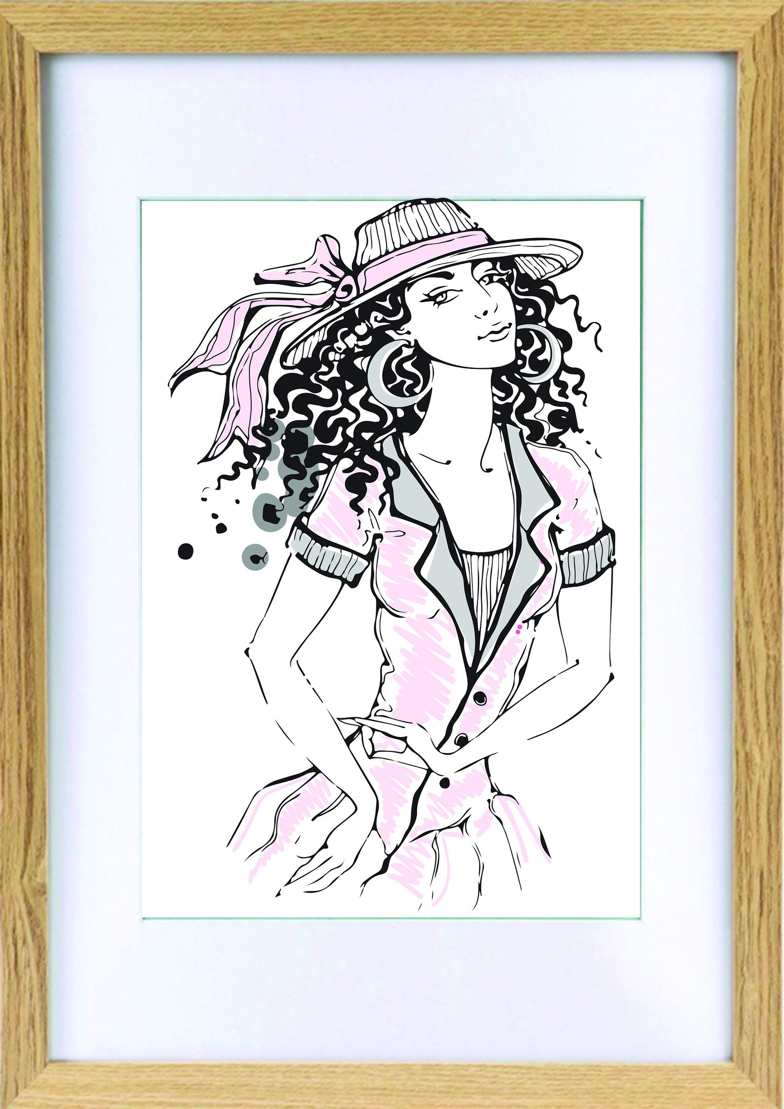 Coloured Model Line Art Print Line Art Print Abstract Line | Etsy