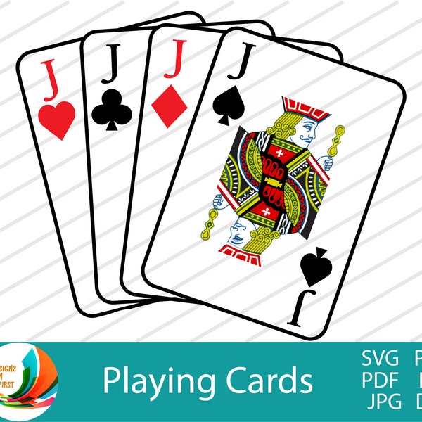 4 of Hearts Playing Cards - Etsy