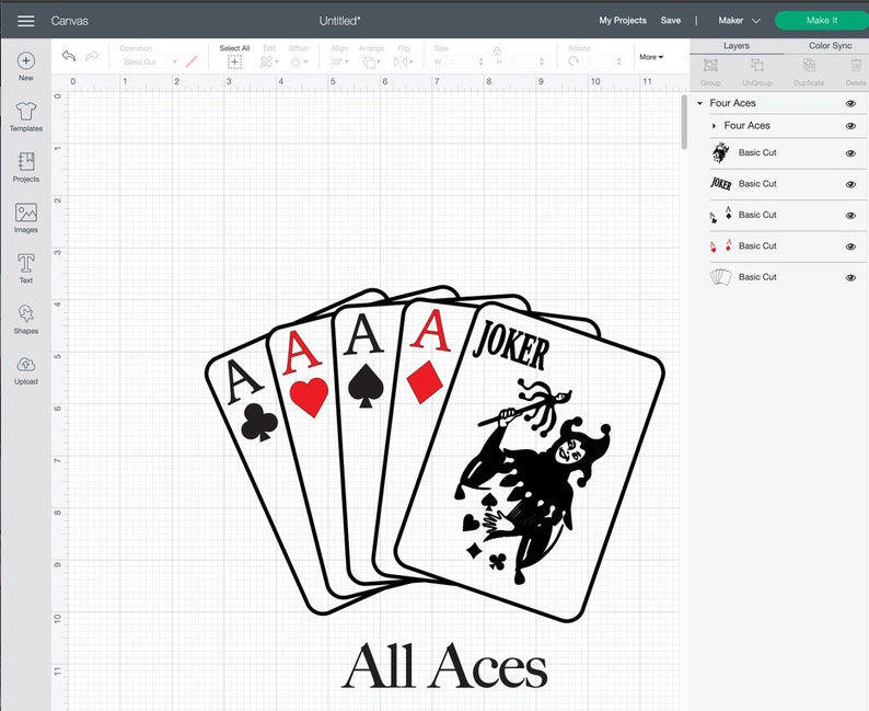 4 Aces Playing Cards Svg aces Cut Files Svg Cards Clip Art | Etsy