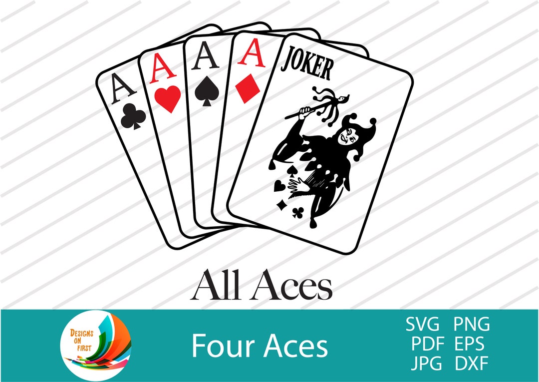 4 Aces Playing Cards Svg |aces Cut Files Svg | Cards Clip Art | Cricut ...