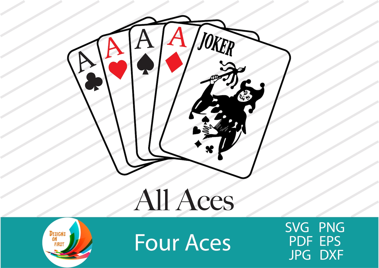4 Aces Playing Cards Svg aces Cut Files Svg Cards Clip Art - Etsy