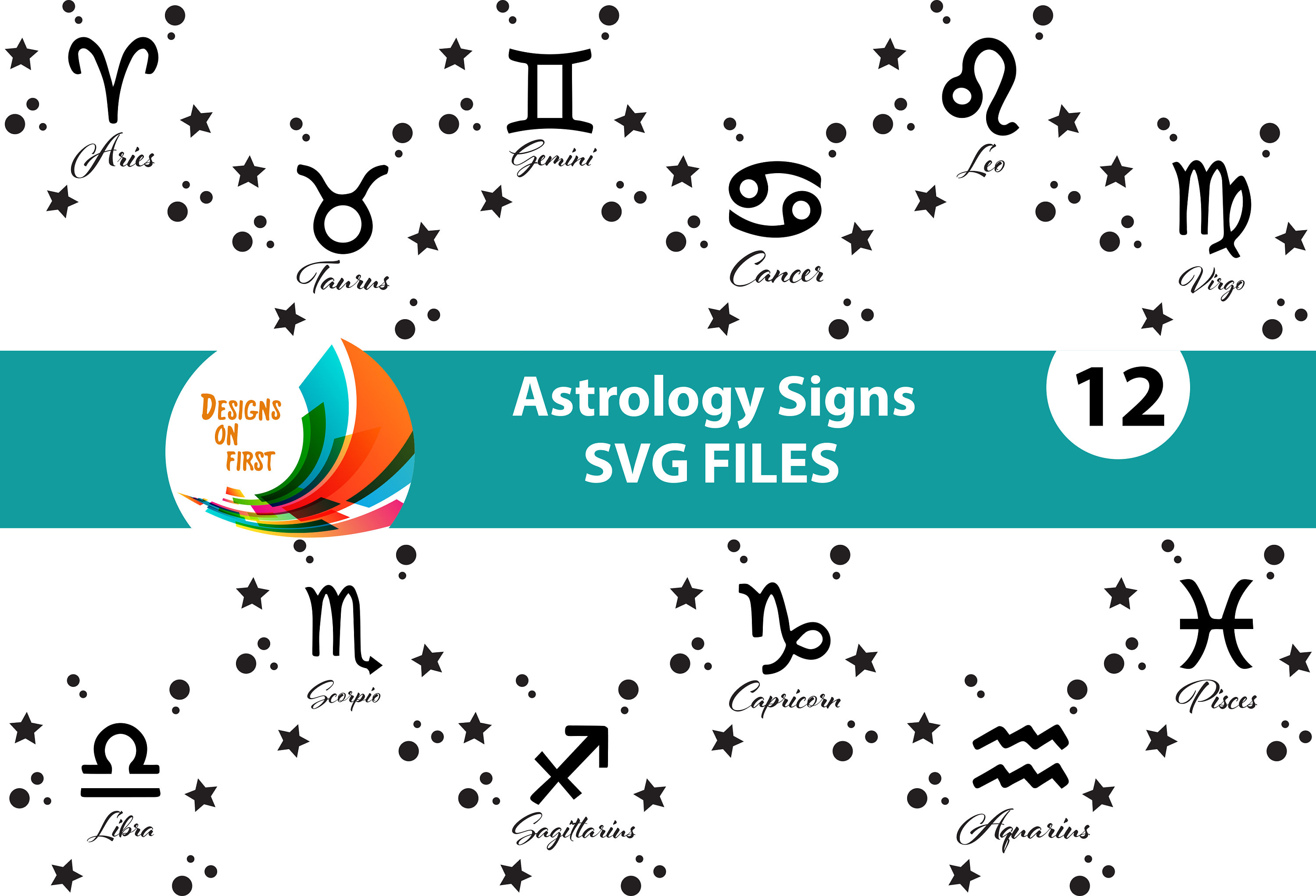 Astrology Zodiac SVG Bundle Zodiac Signs SVG Cut Files SVG - Etsy