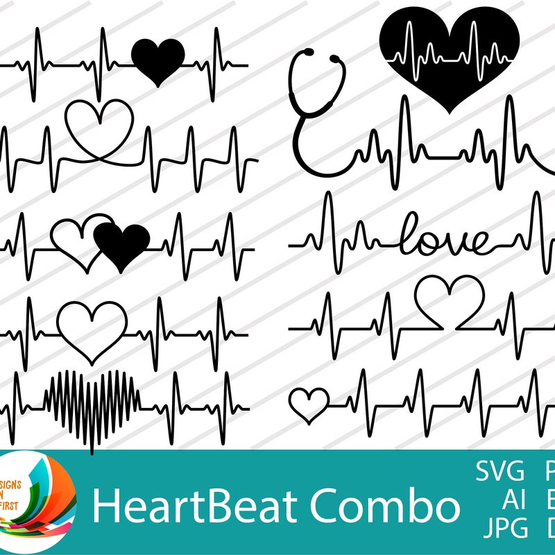 Heartbeat Svg - Etsy