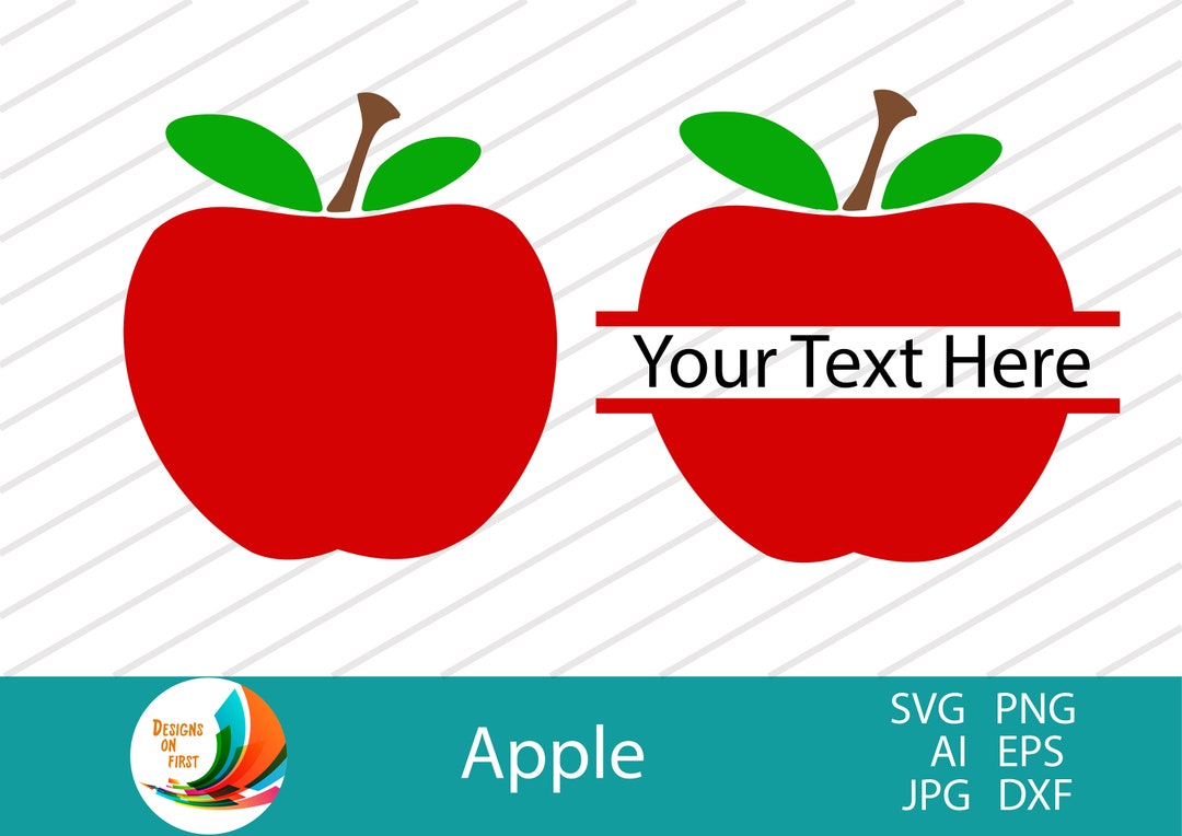 Apple SVG | Apple Monogram | Cricut SVG | Apple Clip Art | Apple Split ...