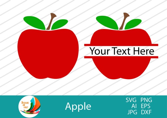 Apple SVG Apple Monogram Cricut SVG Apple Clip Art - Etsy