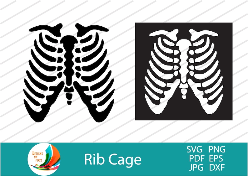 Rib Cage SVG for Cricut and Silhouette Halloween Rib Cage - Etsy
