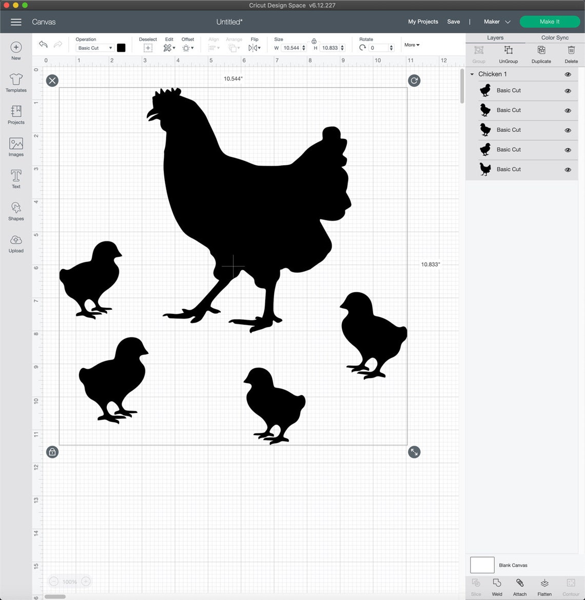 Chicken and Chicks Farmhouse Hen SVG DXF EPS Cut Files for - Etsy
