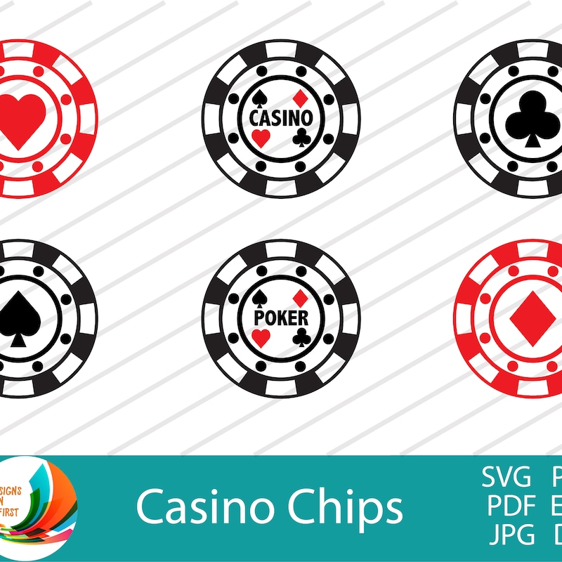 Cards and Poker Chip Svg - Etsy UK
