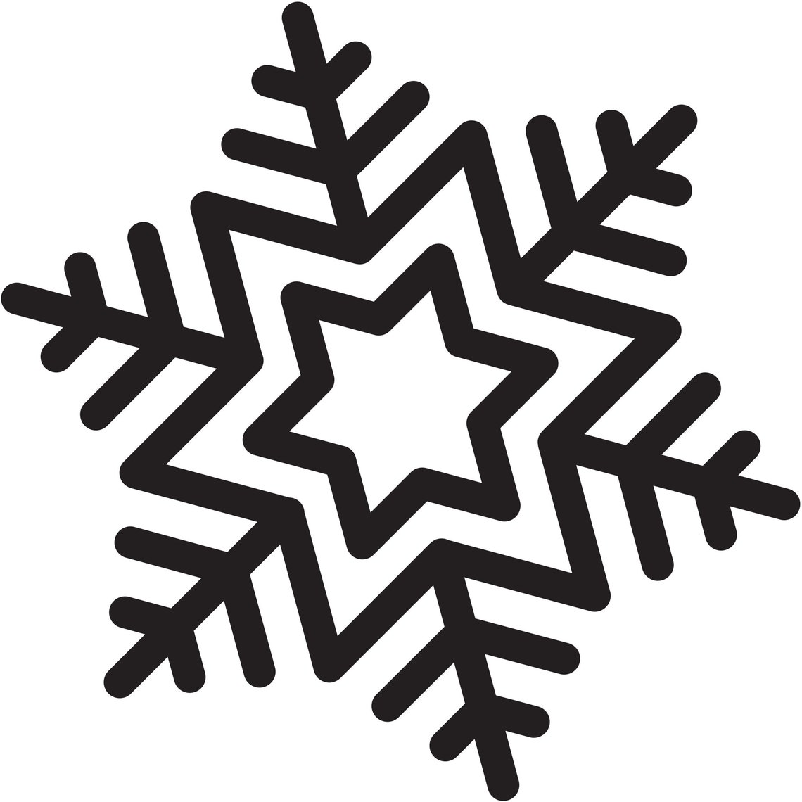 Flocon de neige de Noël svg Silhouette et Cricut svg | Etsy