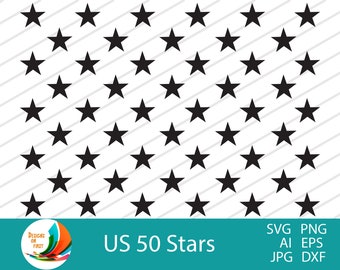 50 Stars Vector Art - Etsy