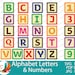Building Block Alphabet Letters Numbers SVG Files | Letters Numbers ...