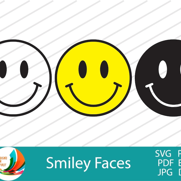 Smiley Face Svg - Etsy