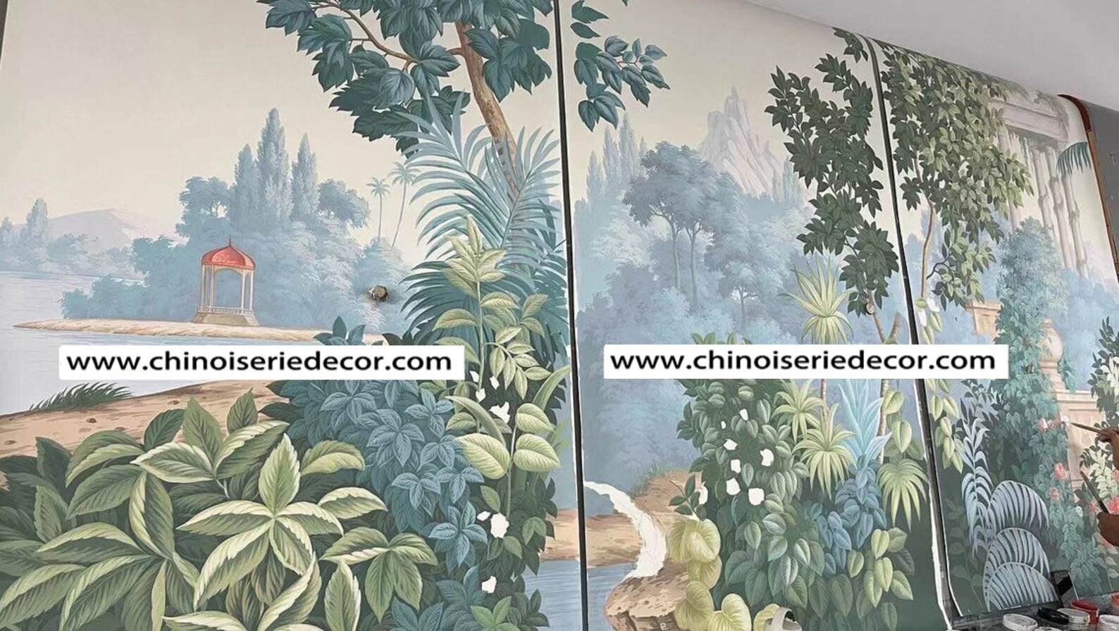 Paradise Wallpaper Panoramic Murals Handpainted Artworks on Scenic ...