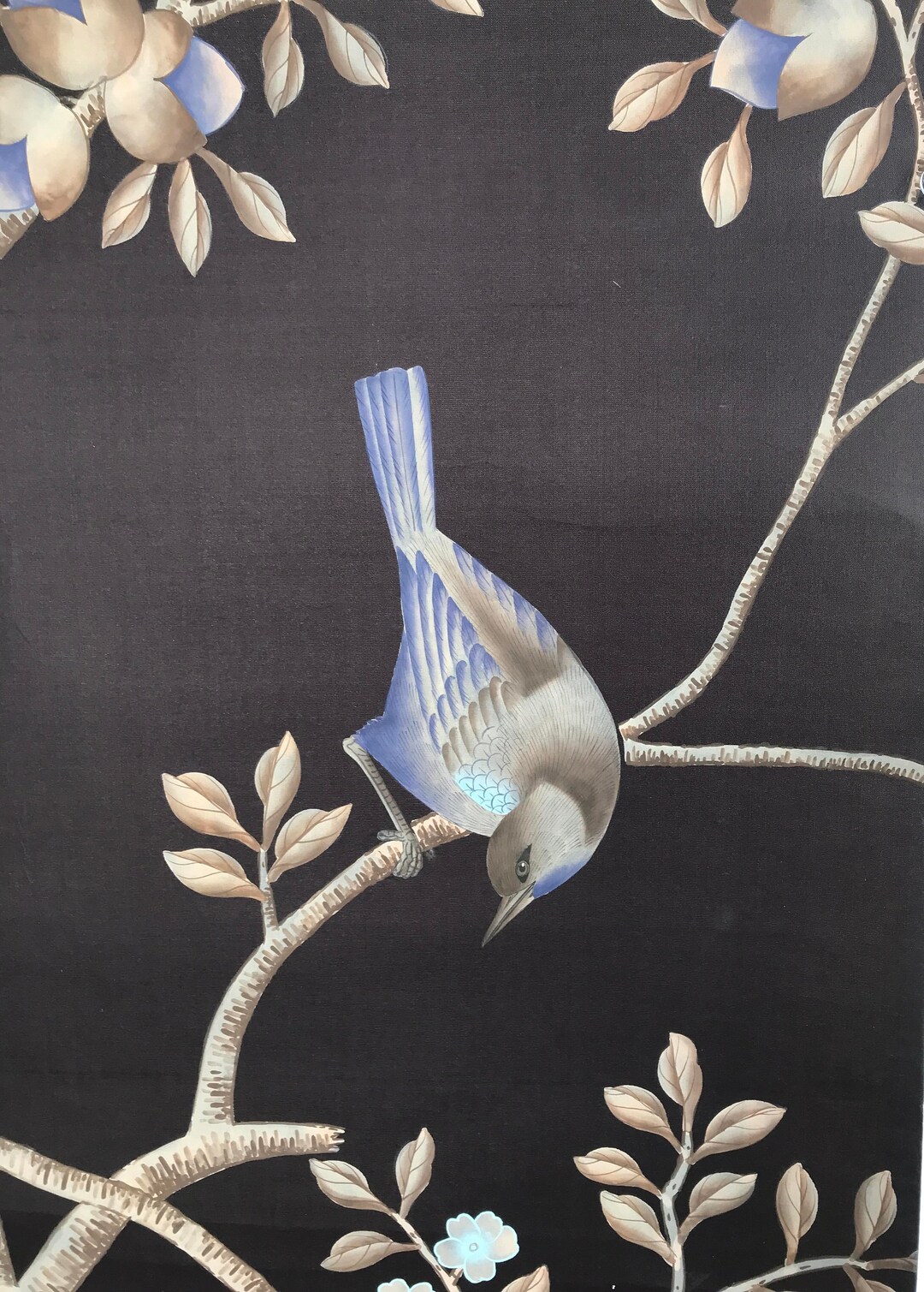 12" *16", Wallpaper Sample--- Wallpaper, Handpainted Silk Wallpaper - Etsy