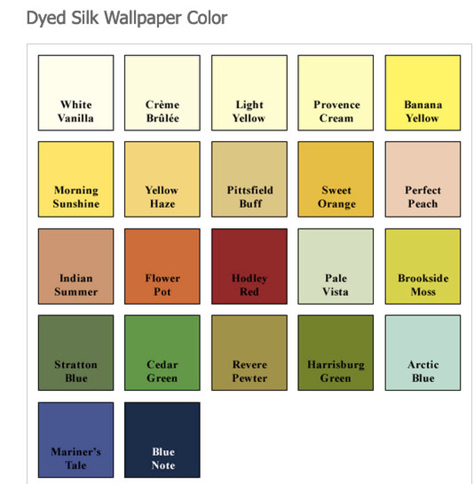 Ground Color Chartdyed Silk Color Chartmetallic - Etsy