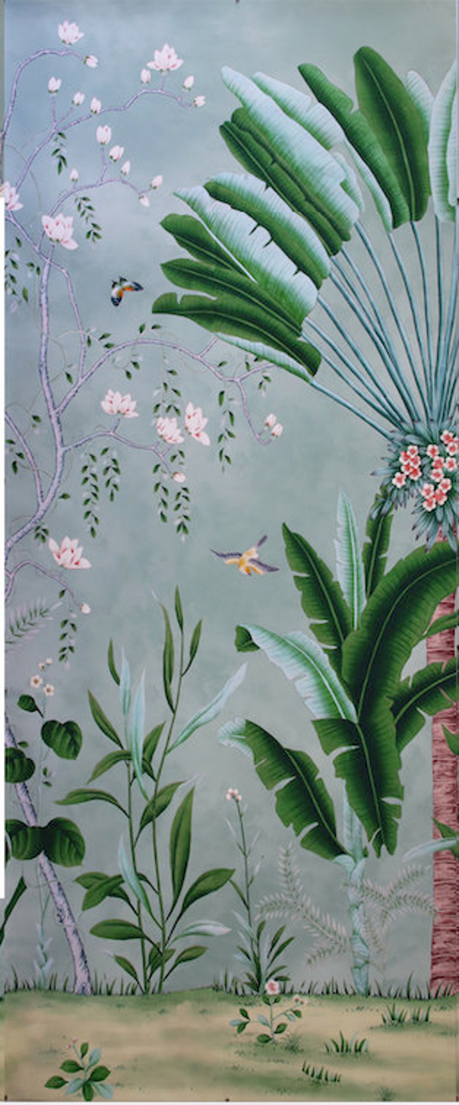 Amazonia Wallpaper-tropical Jungle Wallpaper on Duck Egg - Etsy