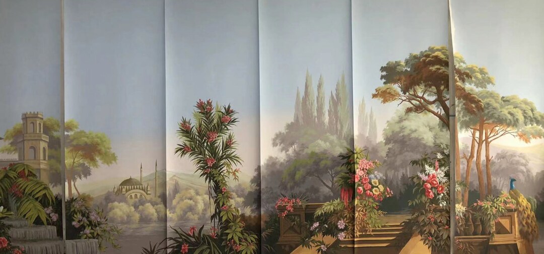 Paradise Wallpaper Panoramic Murals Handpainted Artworks on Scenic ...