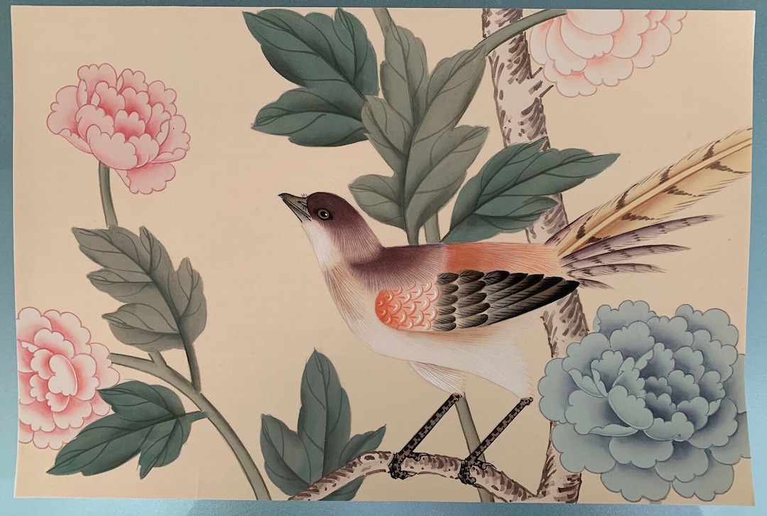 8" *10", Hand-painted Silk Wallpaper Sample - Etsy