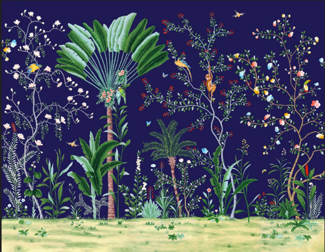 Amazonia Wallpaper-tropical Jungle Wallpaper. Tropical - Etsy